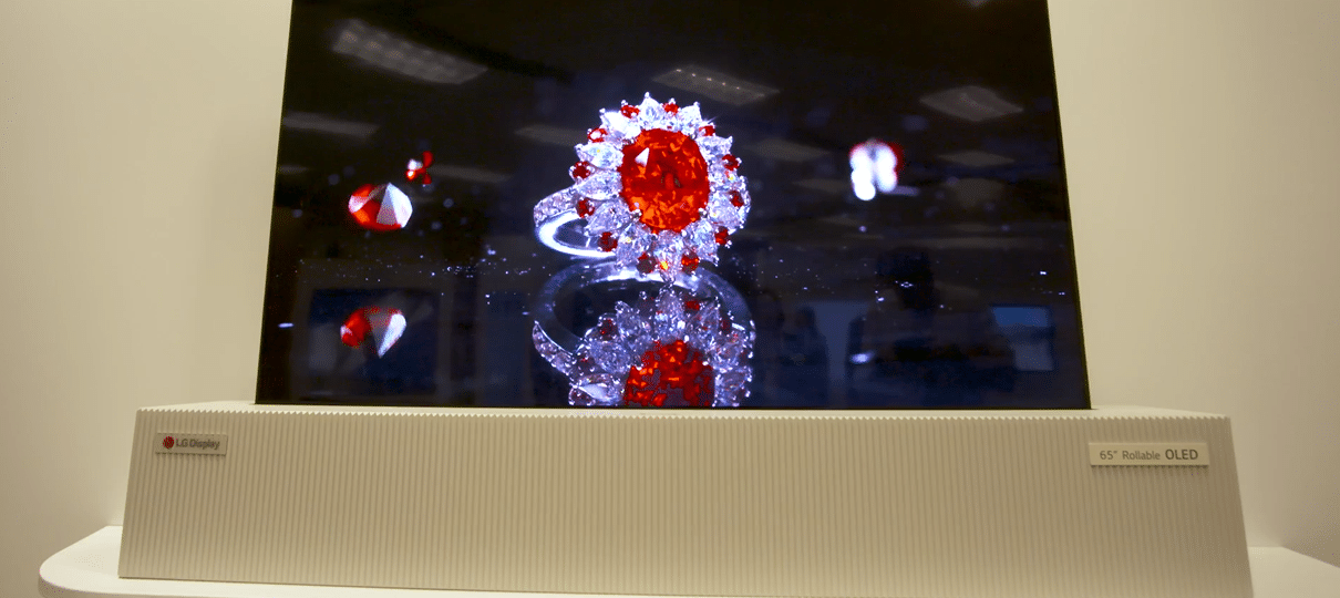 LG cria uma tela OLED de 65 polegadas que pode ser enrolada - Jovem Nerd
