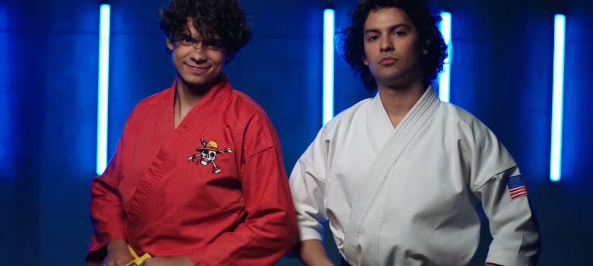 Iñaki Godoy, de One Piece, visita Cobra Kai em crossover divertido ...