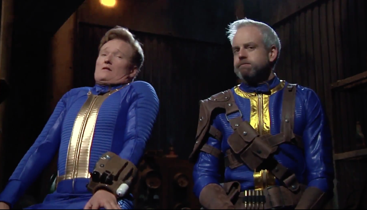 Conan O'Brien se aventura no fim do mundo em vídeo de Fallout 4 - Jovem ...